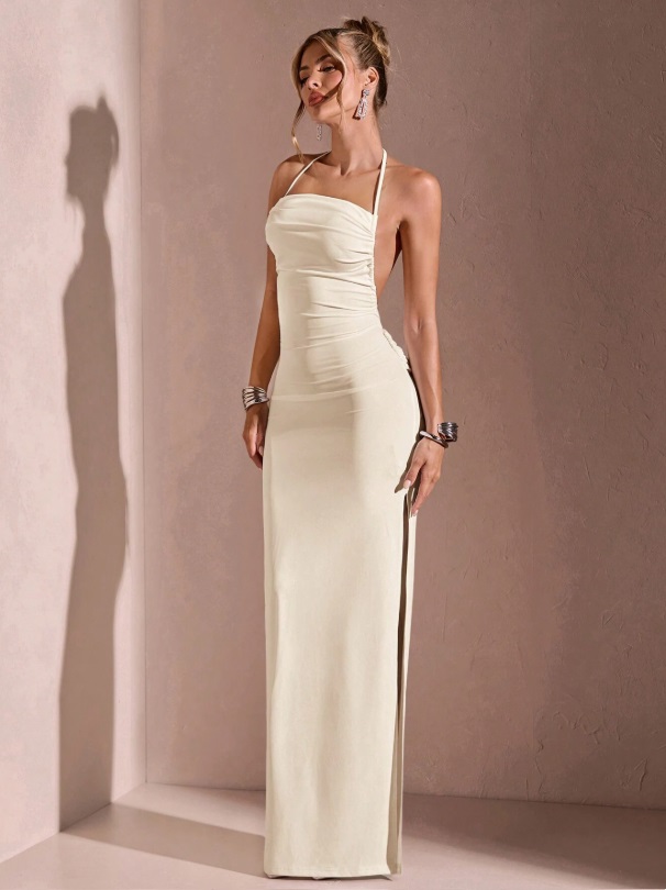 Emma Dress – Beige – THE BRIELLEE